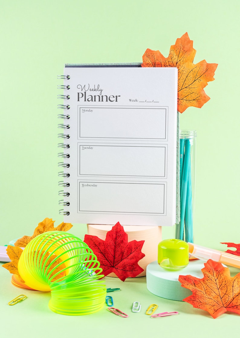 Academic 2024 Student Planner, Personalized A5 College Spiral Notebook ...