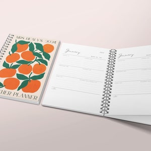 2025-2026 Teacher Planner, Personalized Hand Drawn Oranges Journal, A5 ...