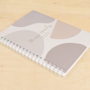 2025-2026 Teacher Planner, Personalized Brown Abstract Journal, A5 ...