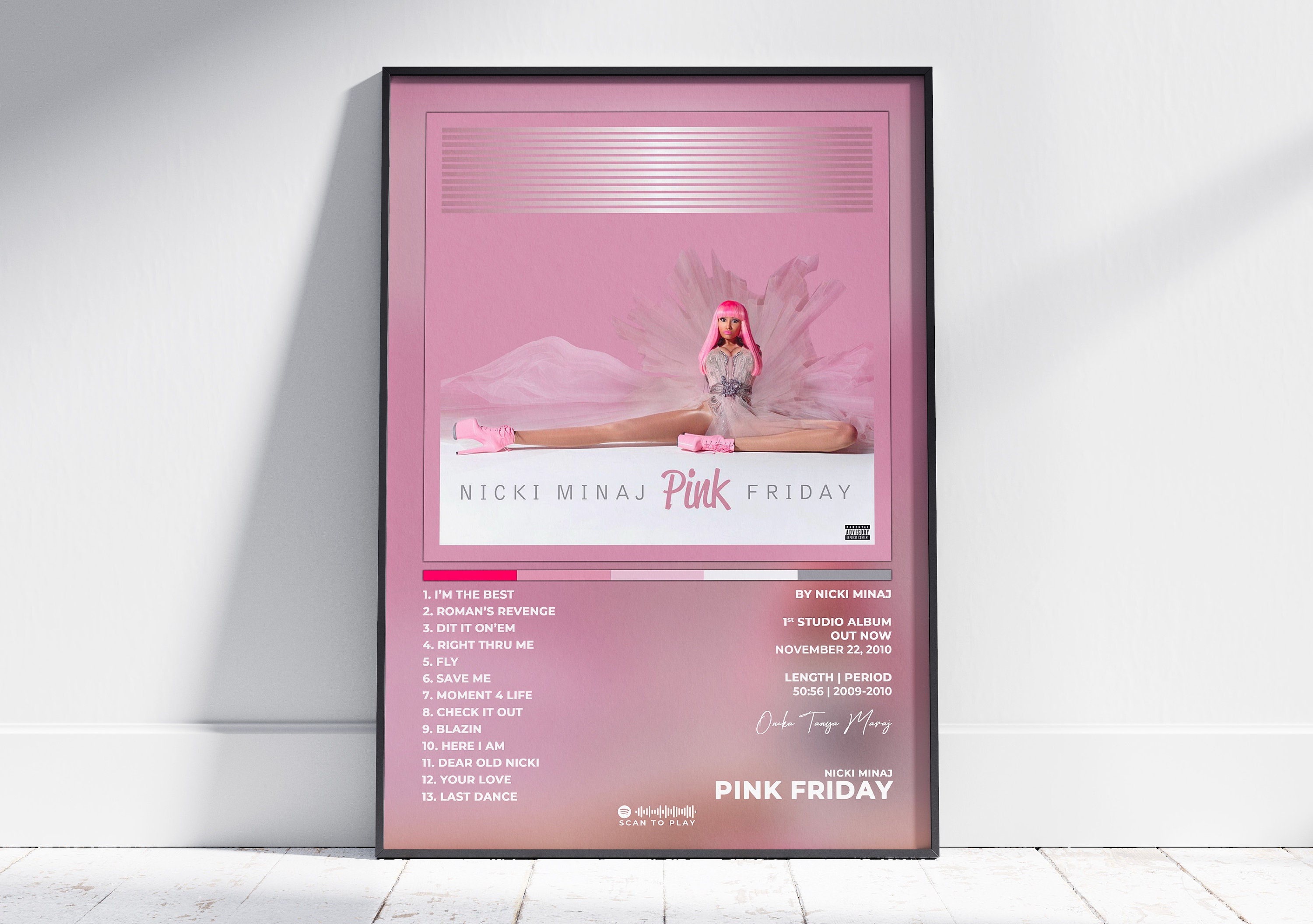 Nicki Minaj Pink Friday 2 Album Poster, Nicki Minaj Album Poster sold ...