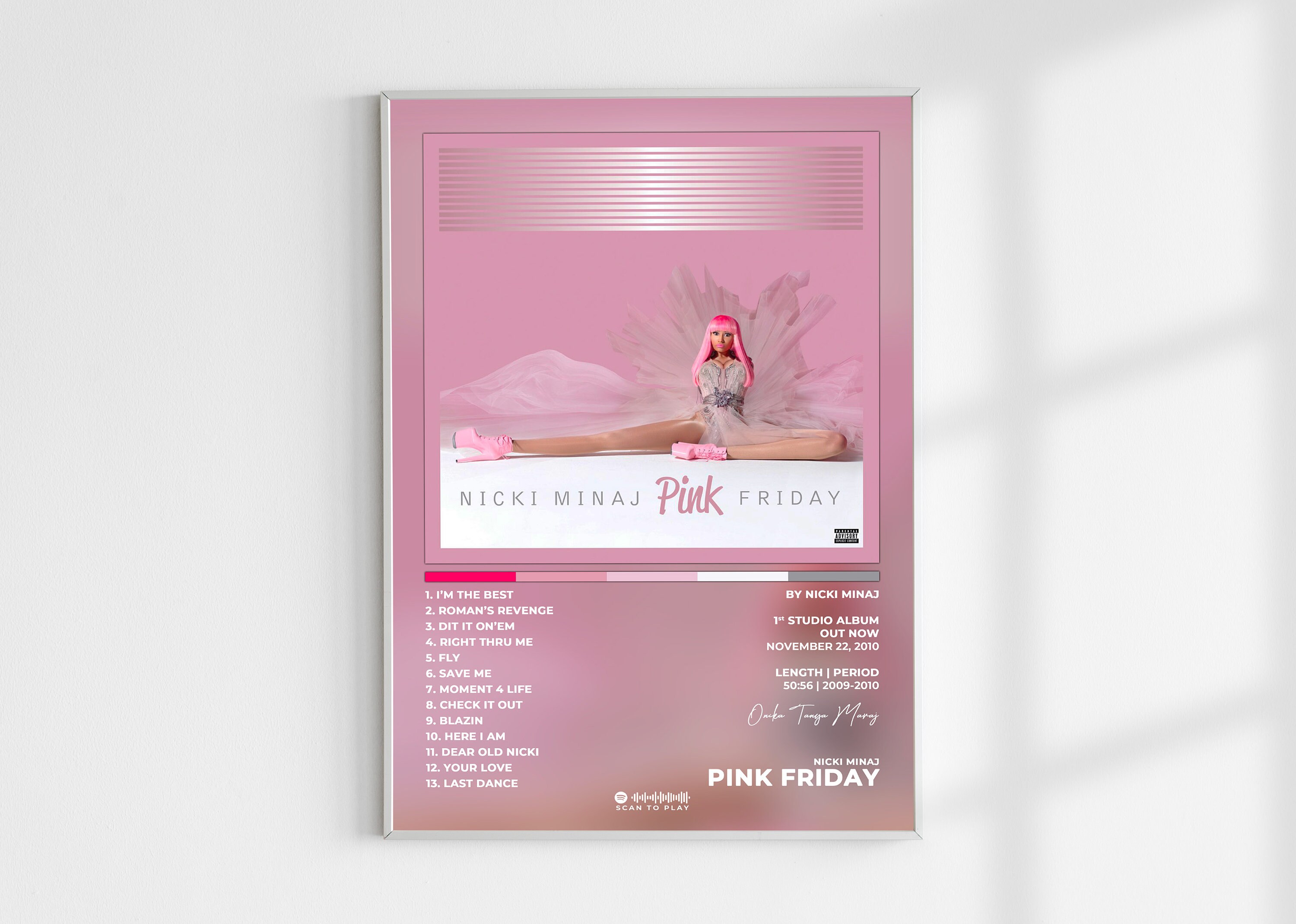 Nicki Minaj Pink Friday 2 Album Poster, Nicki Minaj Album Poster sold ...