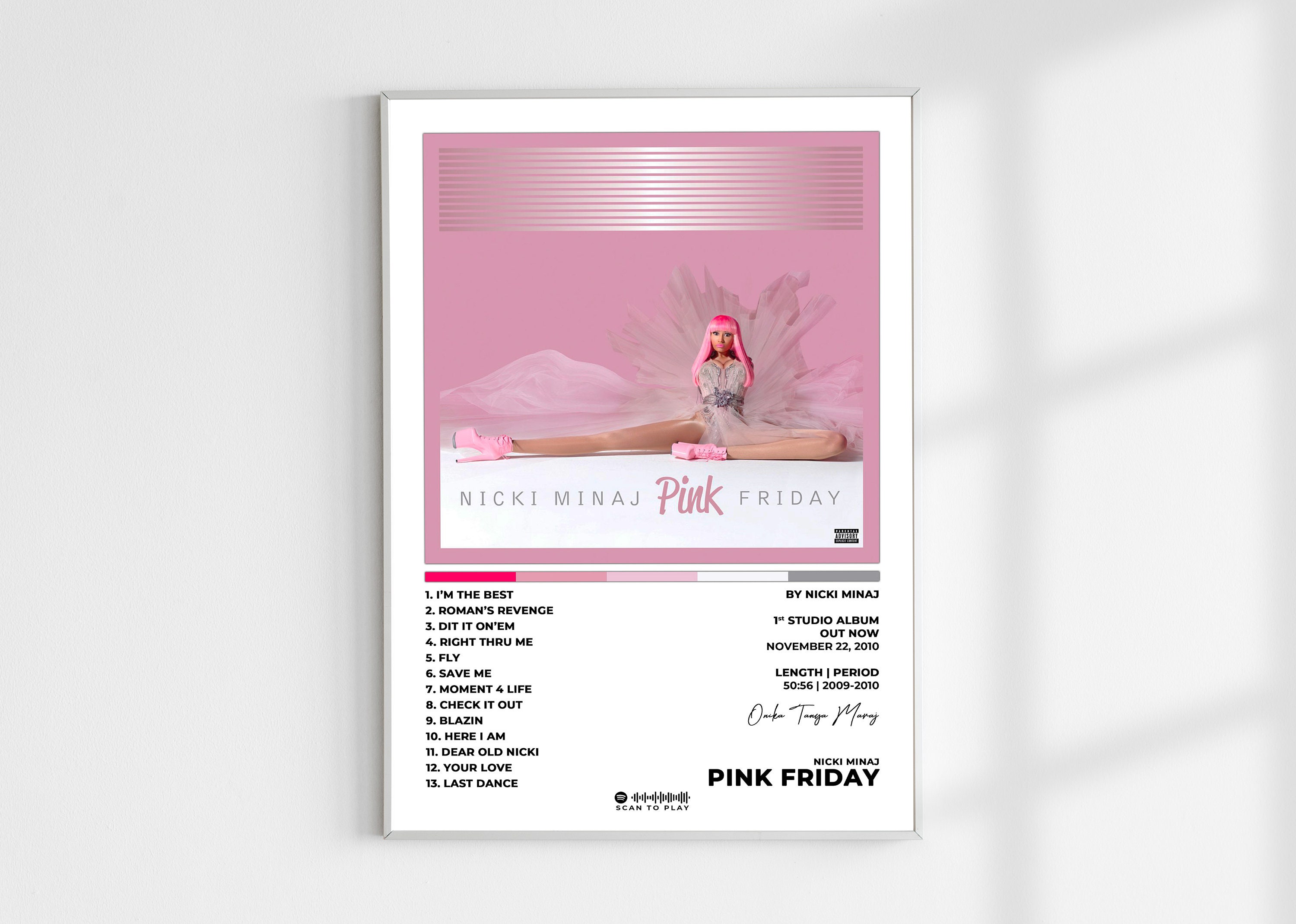 Nicki Minaj Pink Friday 2 Album Poster, Nicki Minaj Album Poster sold ...