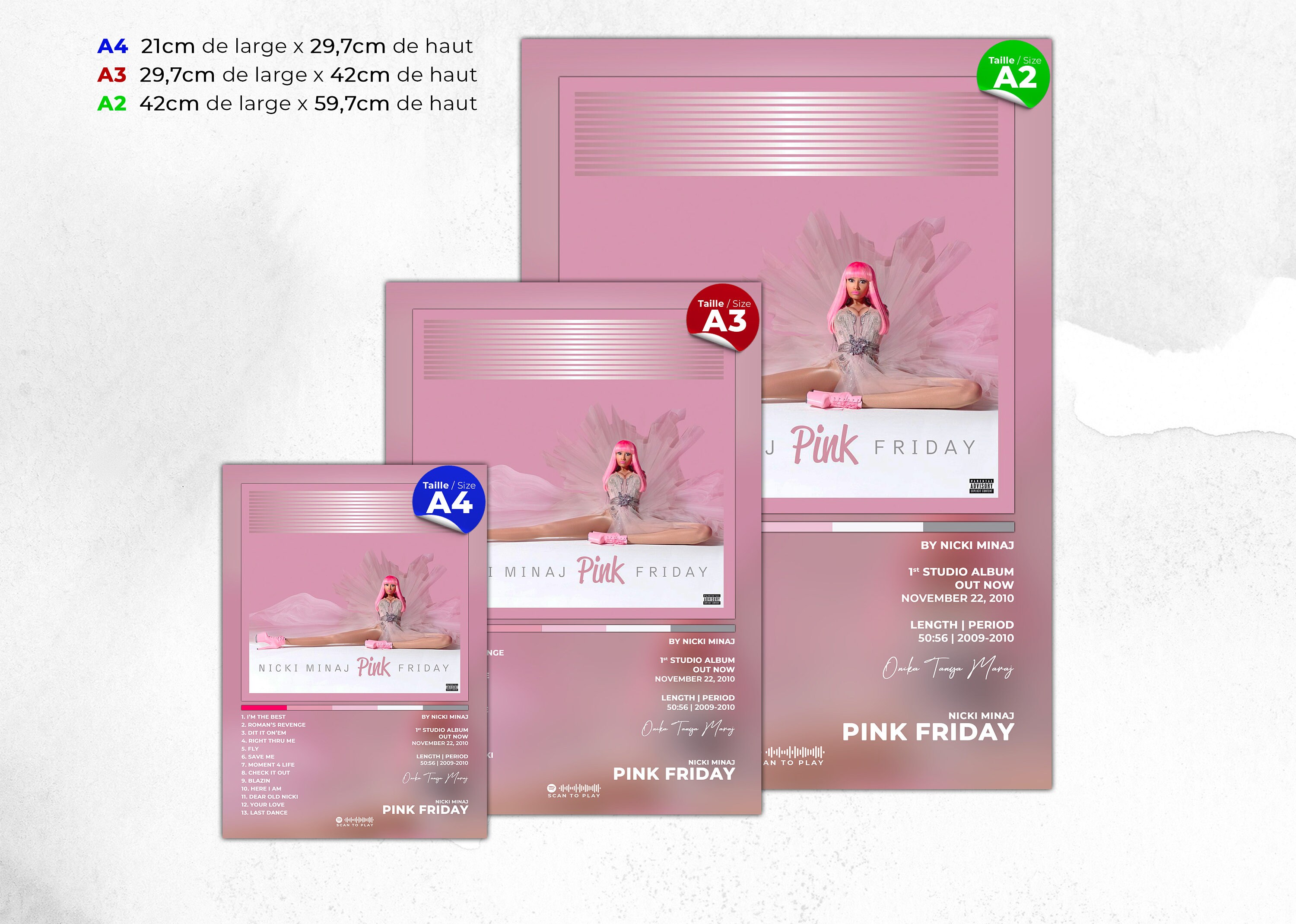 Nicki Minaj Pink Friday 2 Album Poster, Nicki Minaj Album Poster sold ...