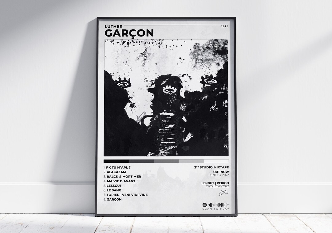 Poster Album Garcon De Luther Poster De Luther Rap Poster Etsy
