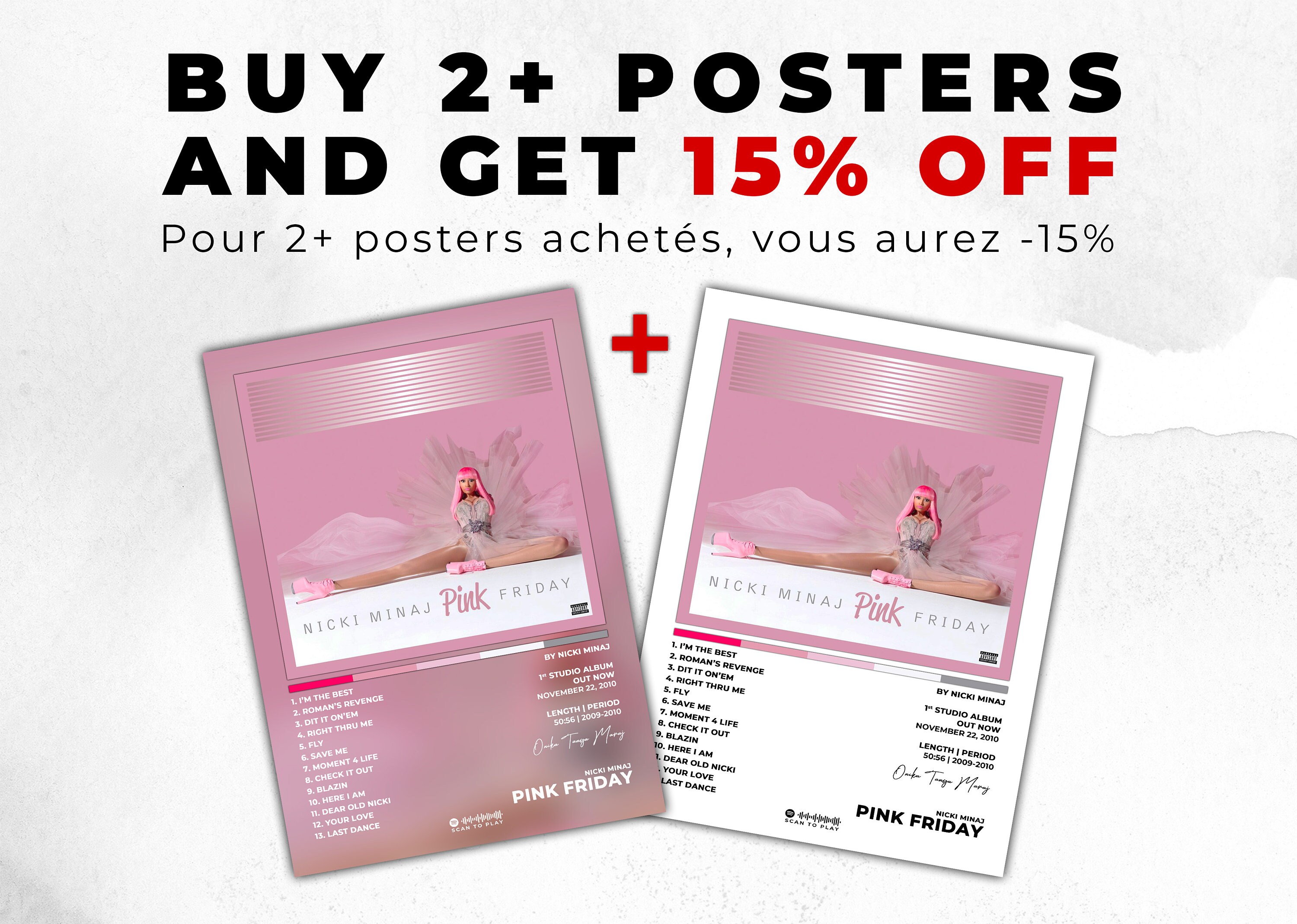 Nicki Minaj Pink Friday 2 Album Poster, Nicki Minaj Album Poster sold ...