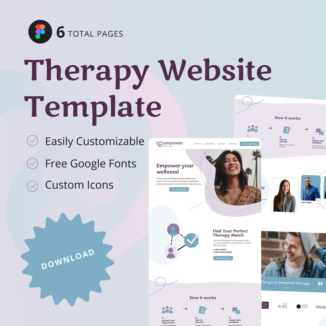 Therapy Website Template - Etsy