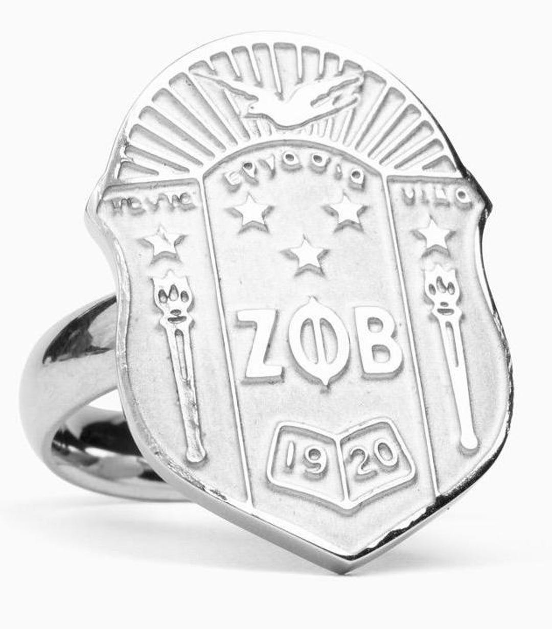 Zeta Phi Beta - Silver Shield Ring - Etsy