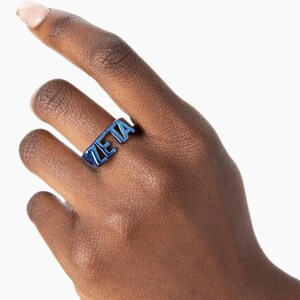 Zeta Phi Beta - Blue Zeta Ring - Etsy