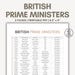 List of British Prime Ministers Printable UK Prime Ministers List ...