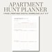 Apartment Hunt Planner Page, Apartment Tracker, Apt Hunting List ...
