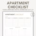 Apartment Checklist Printable PDF, Apartment Planner, Apartment to Do ...