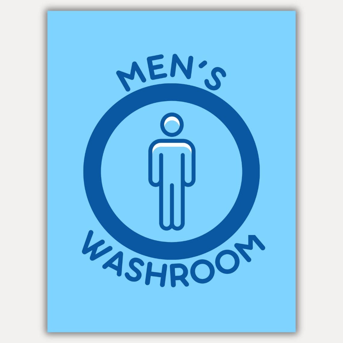 Mens Washroom Sign Printable, Mens Bathroom Sign Printable, Mens ...