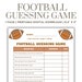Football Guessing Game Printable PDF Football Party Games Football Fun ...