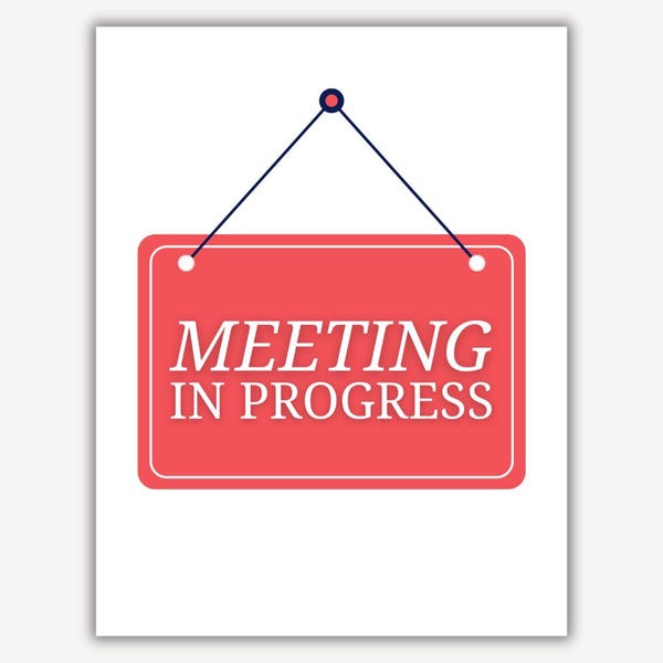 Office Door in a Meeting Signs - Etsy