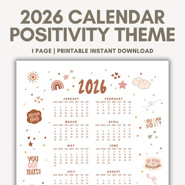 Cute calendar 2026 kawaii - Etsy México