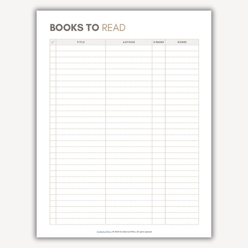 Books to Read Printable PDF, Books Recommendations, Good Books to Read ...