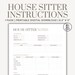 House Sitter Instructions House Sitter Checklist Printable Template ...