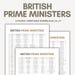 List of British Prime Ministers Printable UK Prime Ministers List ...