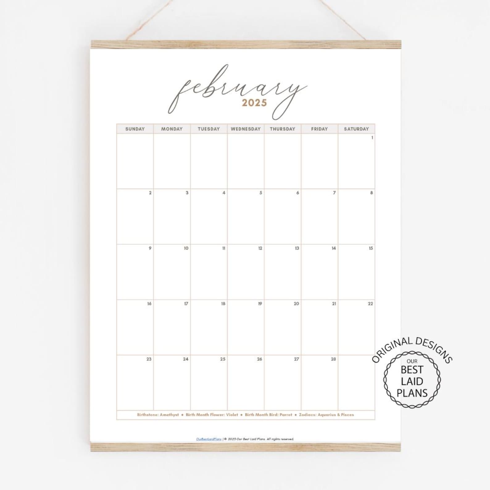 February 2025 Calendar Printable PDF February 2025 Printable PDF ...