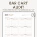 Bar Audit Printable PDF Home Bar Inventory Checklist Bar Restock Bar ...
