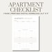 Apartment Checklist Printable PDF, Apartment Planner, Apartment to Do ...