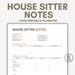 Housesitting Checklist Instructions, Housesitting Checklist Printable ...