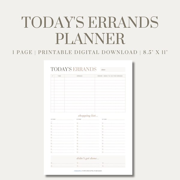 Errand List - Etsy