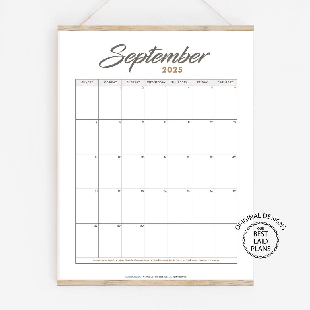 September 2025 Calendar Printable Download September 2025 PDF September ...