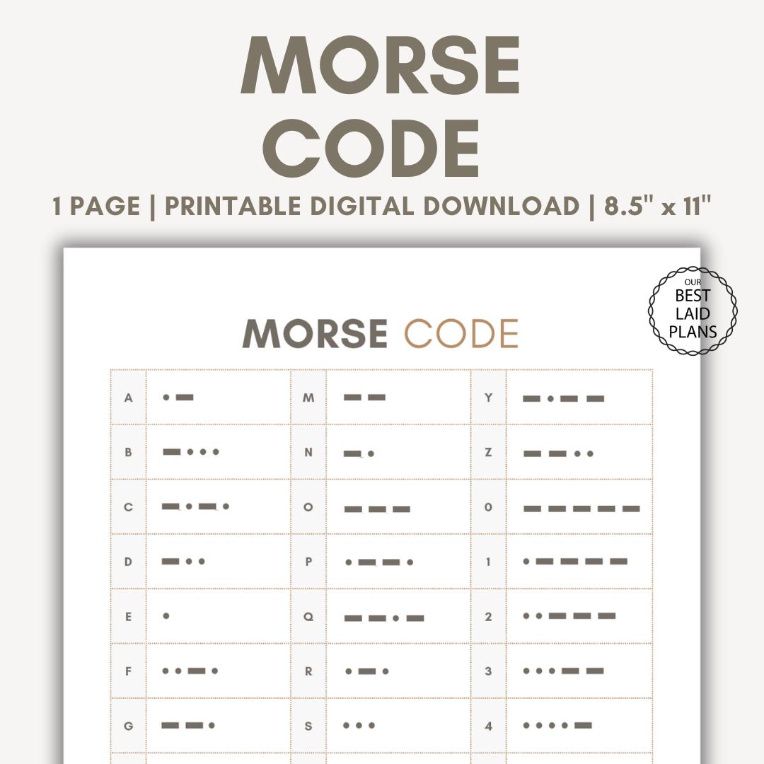 Morse Code Chart Translate Morse Code Table Alphabet Numbers Translator ...