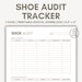 Shoe Audit Printable PDF, Shoe Inventory Planner Printable Digital ...