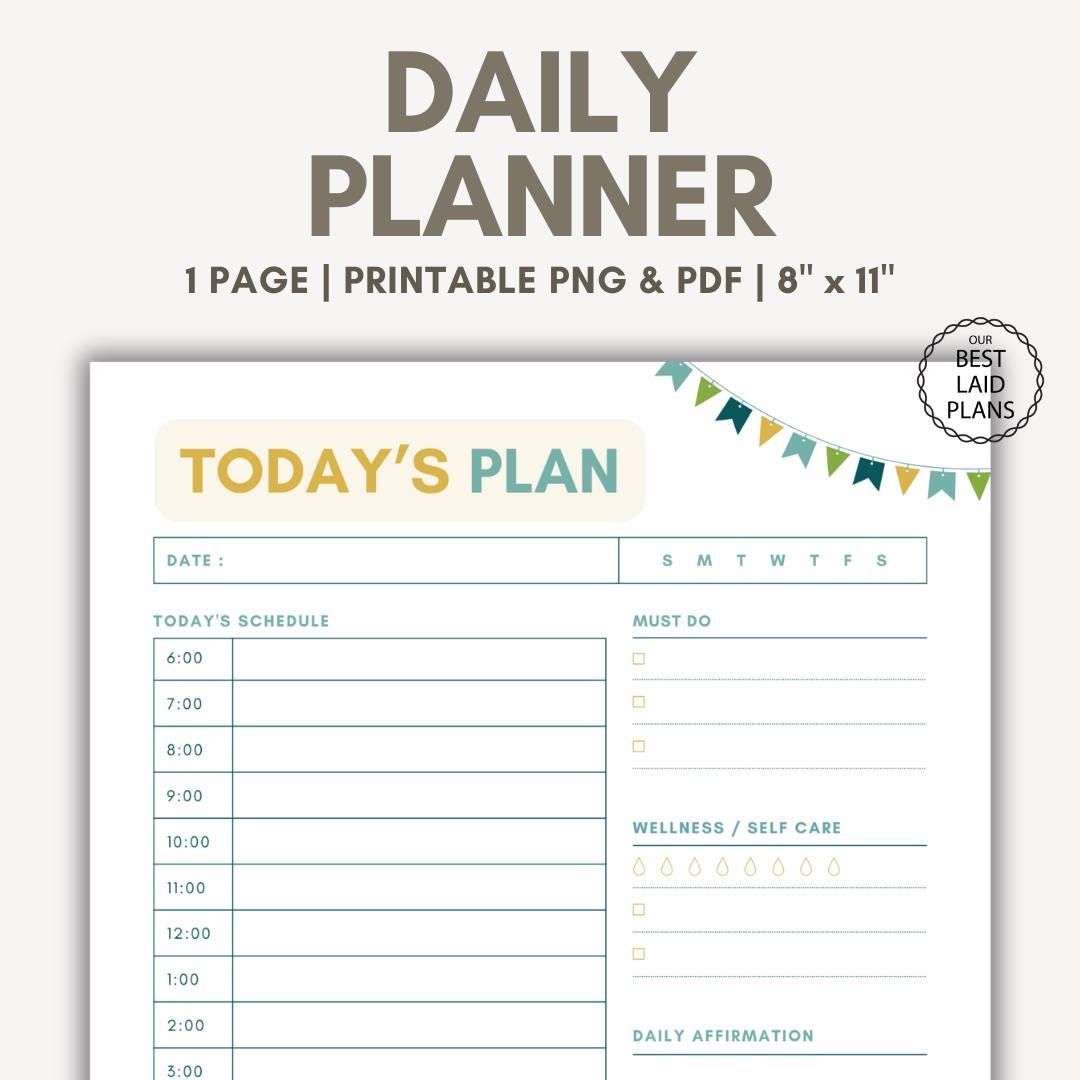 Cute Planner Printables, Cute Planner Printout, Cute Daily Planner ...