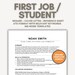 High School Student Resume, First Job Application, Internship CV ...
