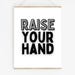 Class Rules Sign Printable for High School Raise Your Hand Classroom ...