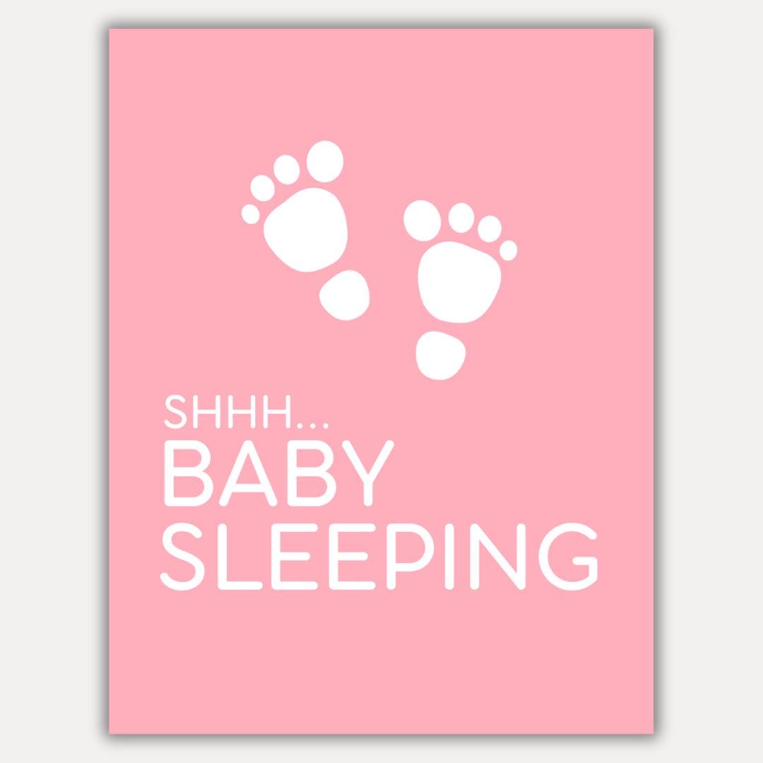Baby Sleeping Sign Printable, Baby Sleeping Sign PNG, Do Not Disturb ...