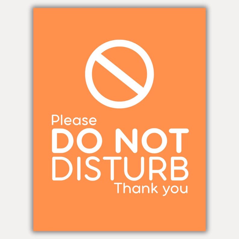 Do Not Disturb Sign Printable, Do Not Disturb Sign Print, Do Not ...