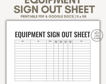 Computer Sign Out Sheet - Etsy