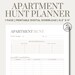 Apartment Hunt Planner Page, Apartment Tracker, Apt Hunting List ...