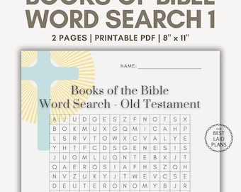Old Testament Books of the Bible Word Search Puzzle - Etsy