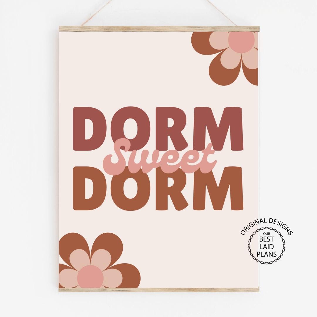 Dorm Sweet Dorm Sign Printable, Dorm Sweet Dorm Door Sign, Dorm Sweet ...