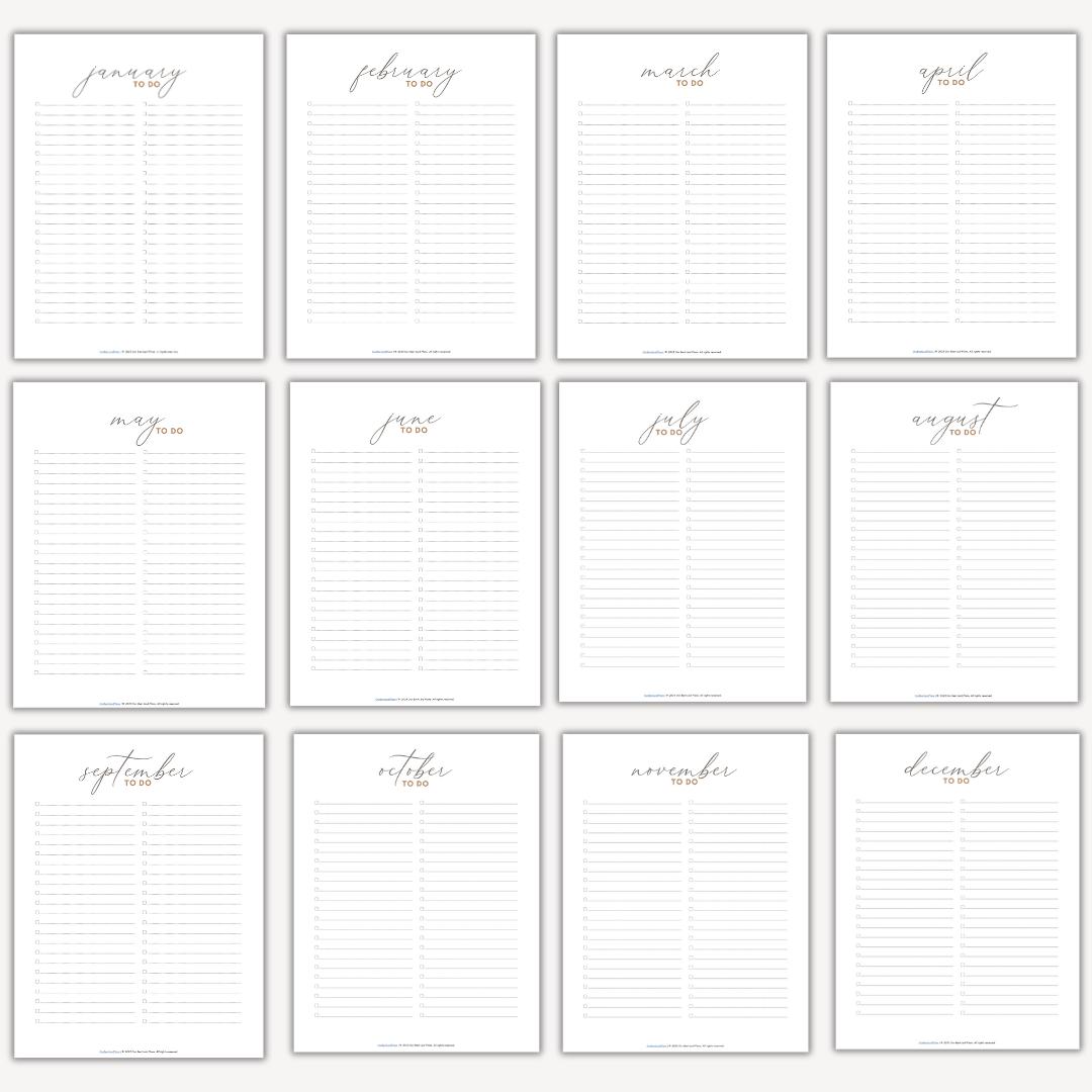 Monthly to Do List Printable Template Digital Planner to Do List ...