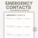 Emergency Contacts Phone List, Emergency Contacts Printable, Emergency ...