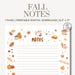 Fall Notes Notepad Page Printable PDF Cute Fall Notes Cute Notepads ...