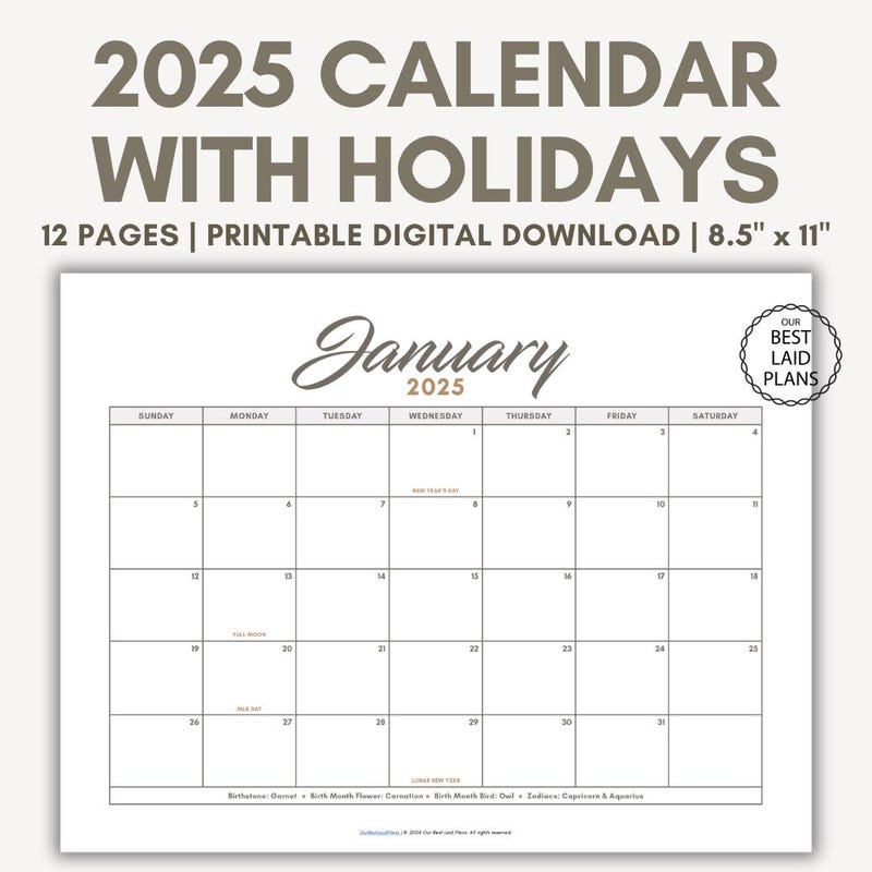 Holiday Calendar - Etsy