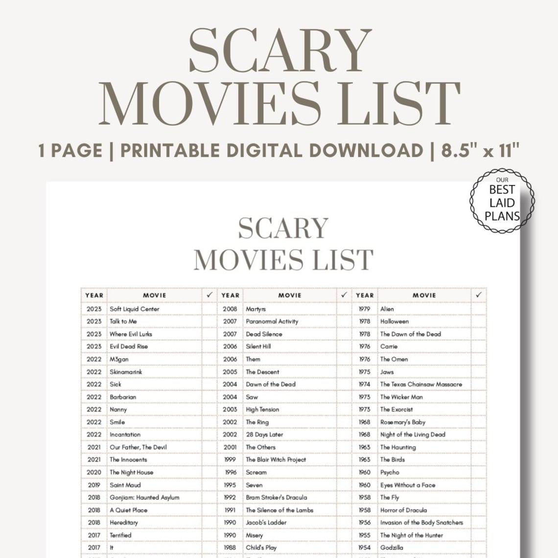 Best Scary Movies List Scariest Movies List Horror Movies List Halloween Movie List Top Scary ...