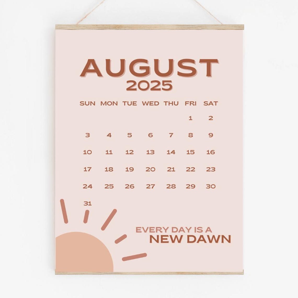 August 2025 Calendar Printable PDF August 2025 Calendar Page August ...