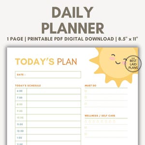 Cute Daily Timetable Template Printable Daily Timetable Template PDF ...