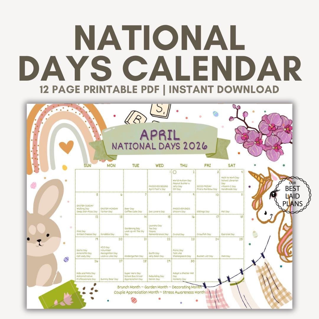 April Month Holidays