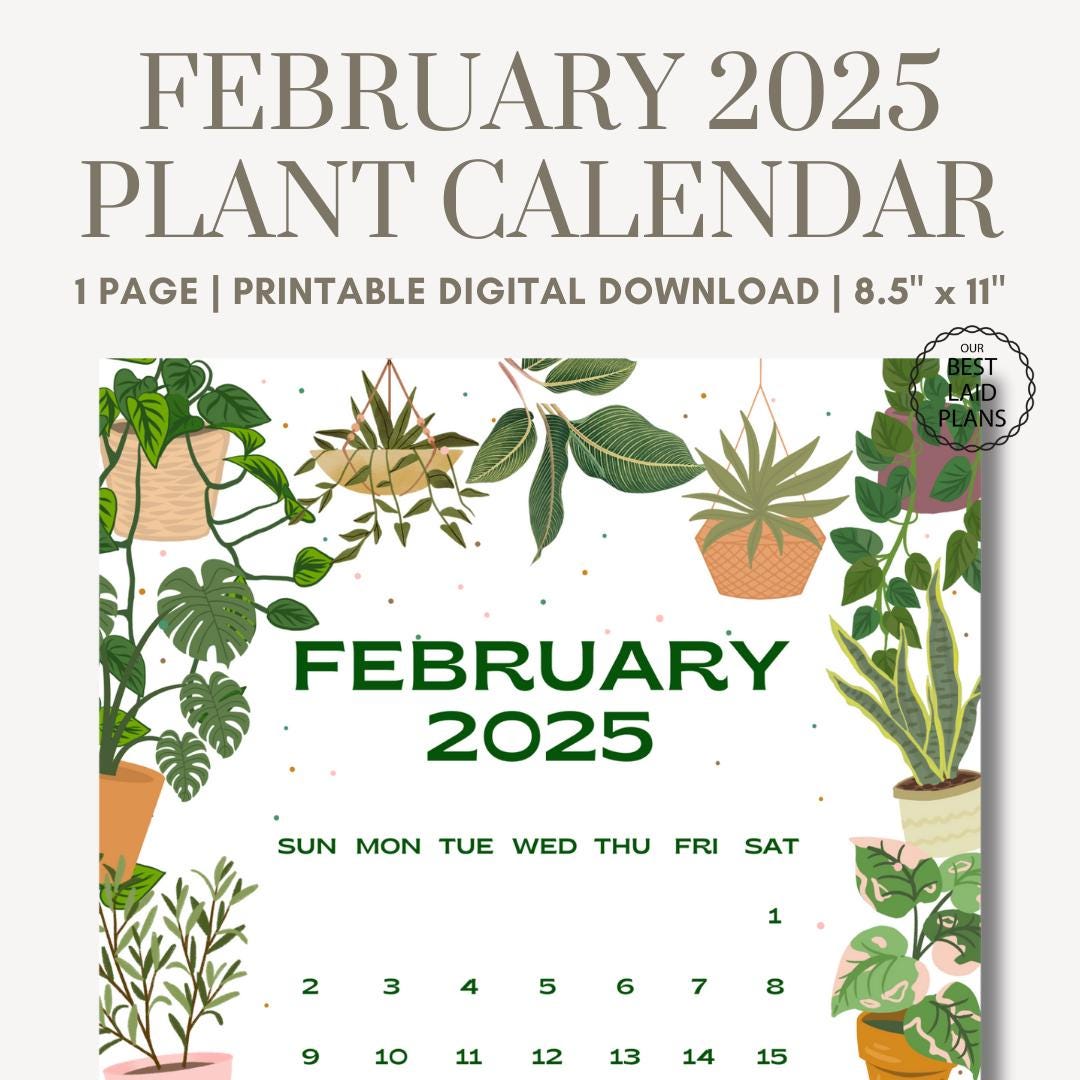 February 2025 Calendar Printable PDF February 2025 Calendar Page ...