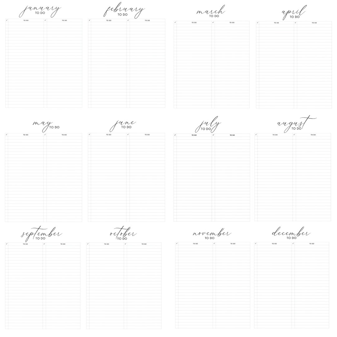 To Do List Printable Monthly Checklist Task List, Monthly Checklist ...