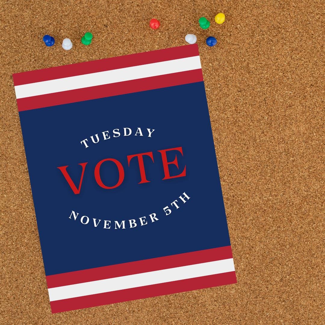Vote Sign Printable US Presidential Election 2024 Vote Poster Sign Vote ...